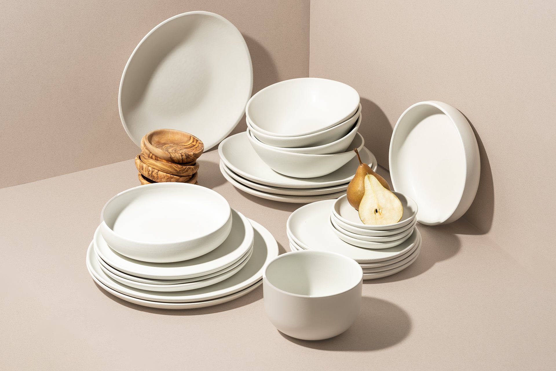 Elegant Hand-Finished Stoneware Dinnerware Sets | Gharyan Stoneware ...
